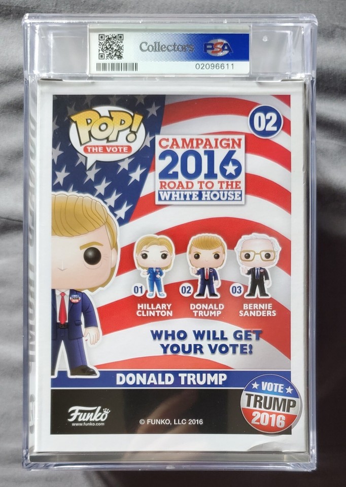 Donald Trump Funko Pop - PSA 8 NM-MT - RARE 🔥 | eBay