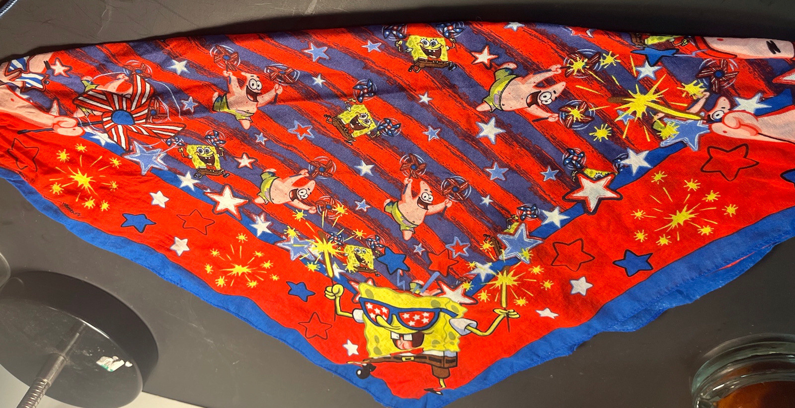 Spongebob Squarepants Patrick Red White And Blue Hand… - Gem