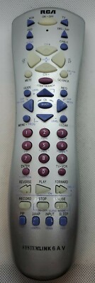 RCA RCU600WMS SYSTEM LINK 6 TV VCR DVD SAT CBL REMOTE CONTROL | eBay
