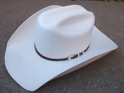 Stallion by Stetson 100X Genuine Shantung Straw Cowboy Hat size 6-7/8 ...
