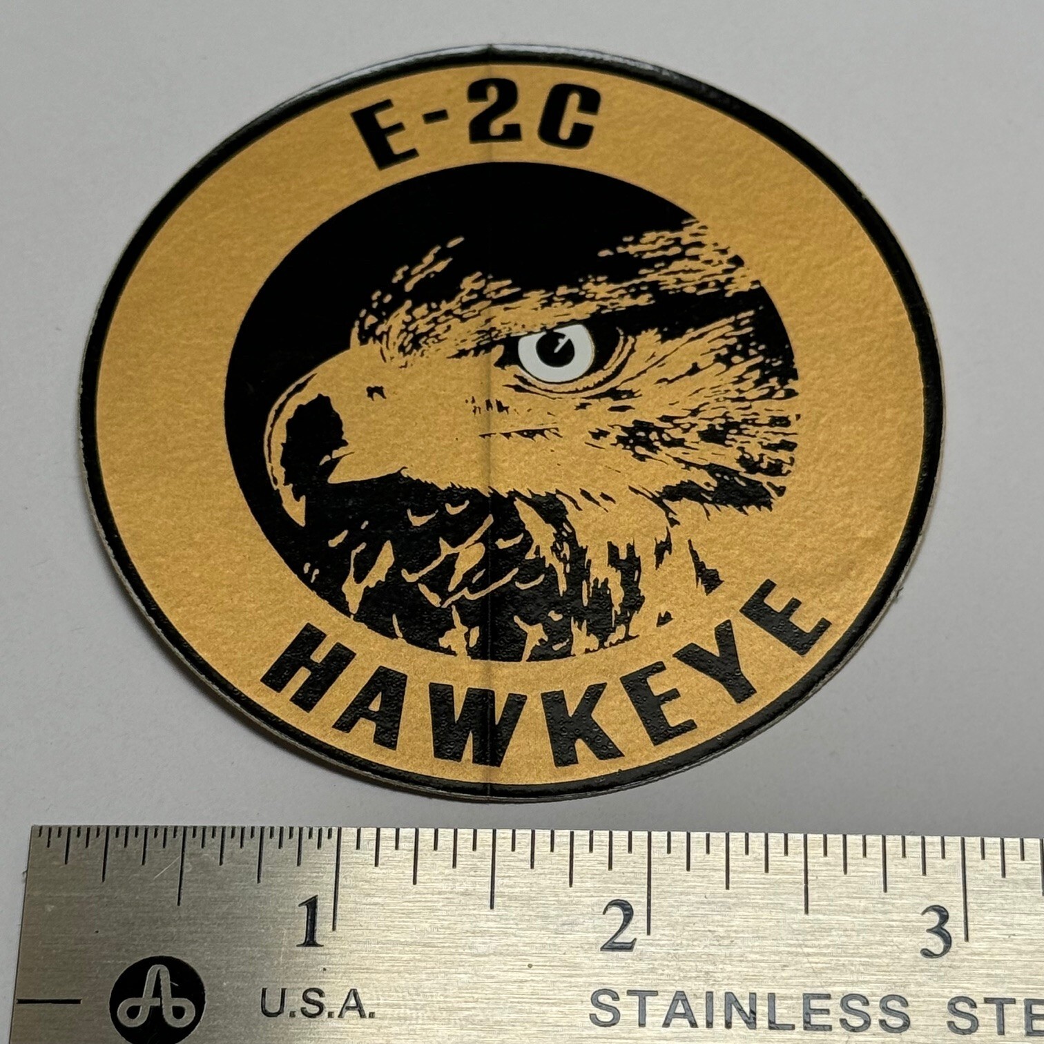 Grumman E-2C Hawkeye STICKER Gold 3" US Navy AEW Patch Decal E2 USN f ...