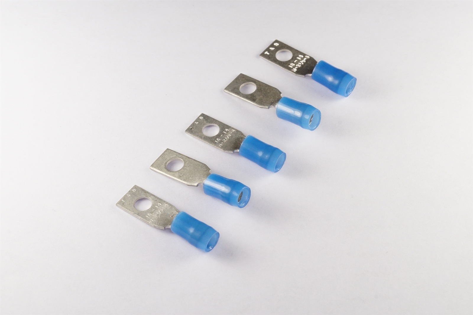 Lot of 5 AS17143-8 MIL Rectangle Tongue Terminal 14-16 AWG #8 Blue NOS ...