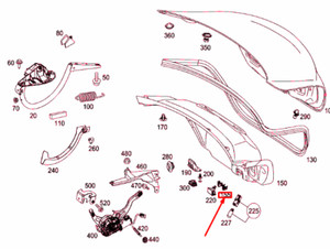 NEW MERCEDES-BENZ C W205 TRUNK LID LAMP FRAME SEGMENT A2056930300 OEM ...