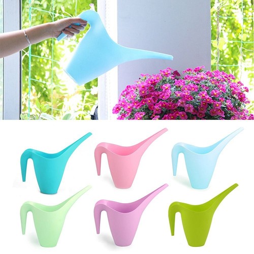 1L Plastic Watering Pot Candy Colors Long Spout Pouring Kettle Flower ...