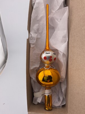 vintage golden girl hand blown glass tree topper Czech | eBay