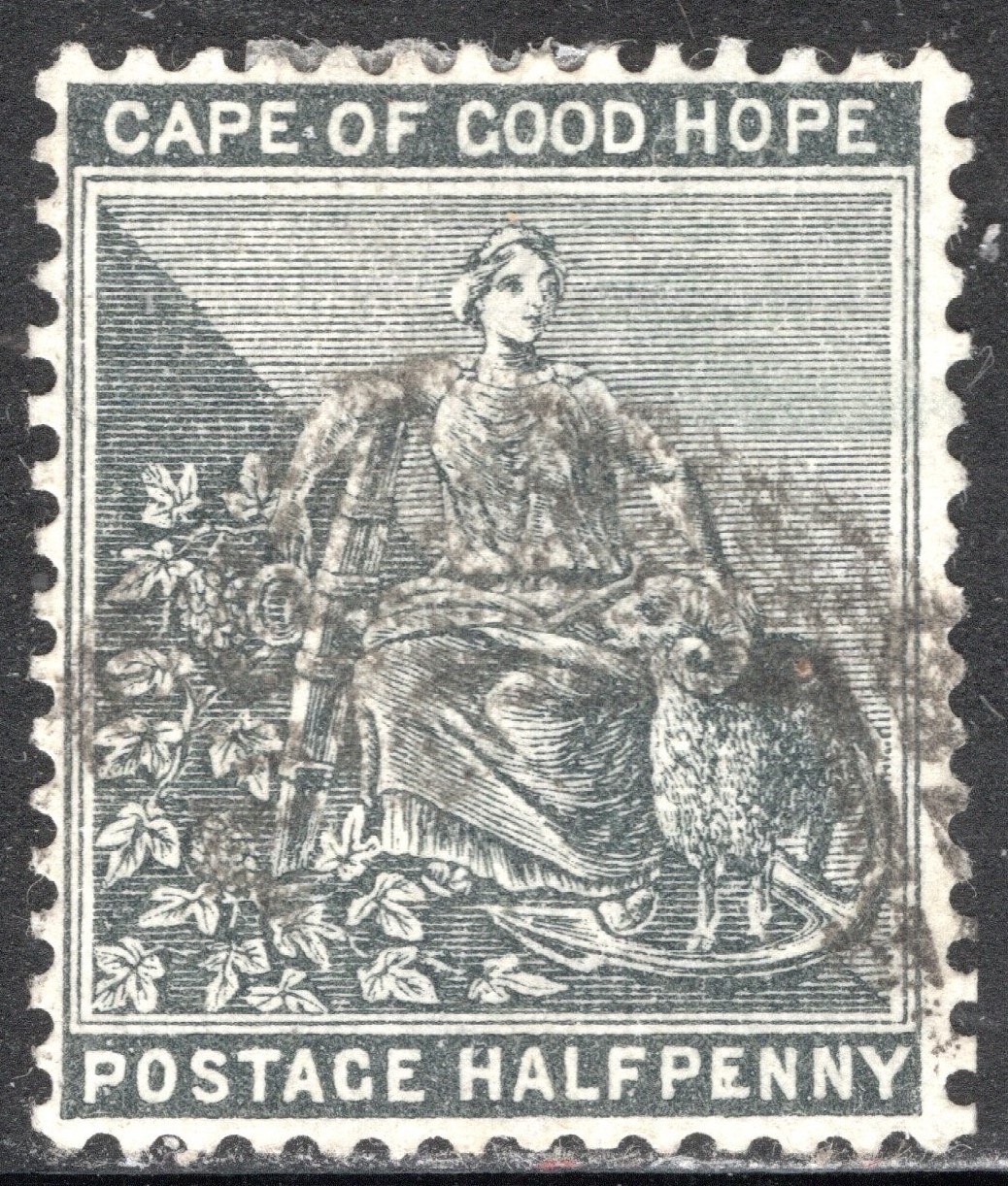 Cape of Good Hope Stamp Scott #23, 1/2p, 1871, Used, SCV$17.50 | eBay