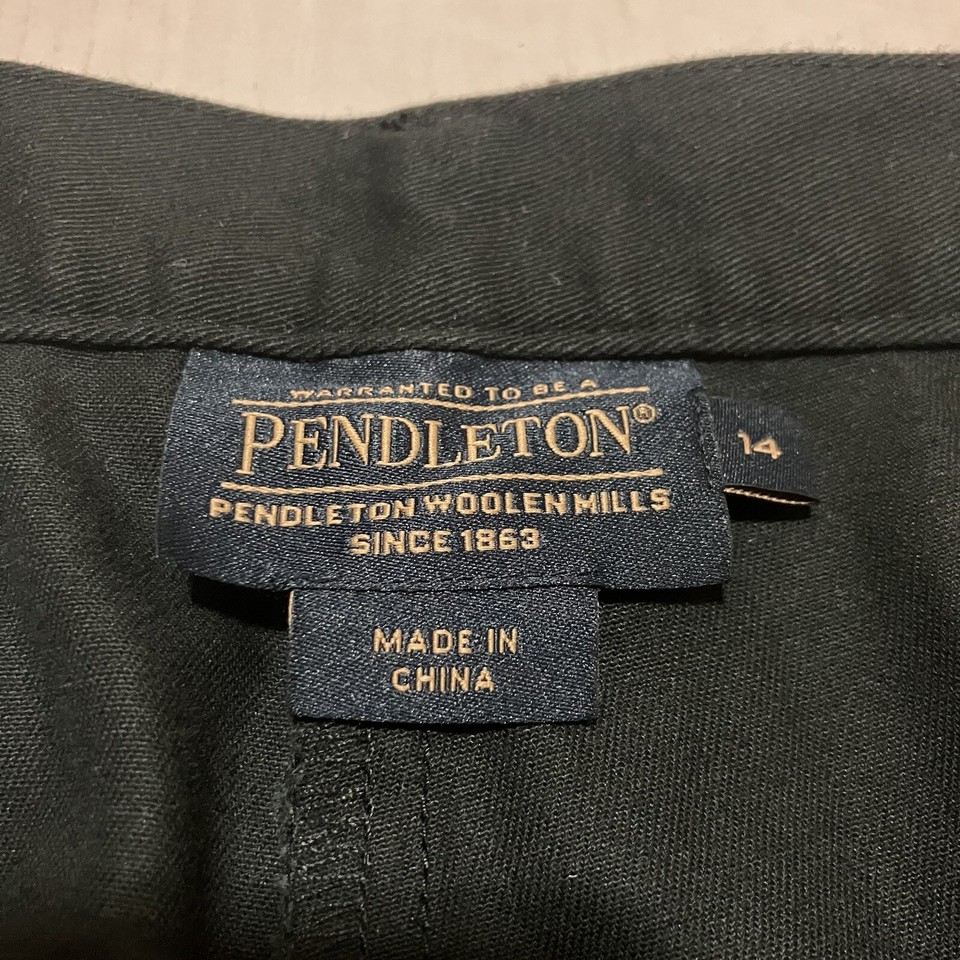 $75 Pendleton Women’s Black Classic Pants Straight Cut Pants Size 14 ...