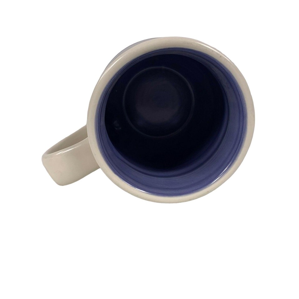 Pfaltzgraff Rio Coffee Mug Blue Bands Stripes 14 Oz Handpainted | eBay