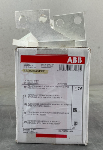 NEW ABB 1SDA074049R1 REAR TERMINALS HORIZONTAL DISTANCE FIXED E2.2 ...