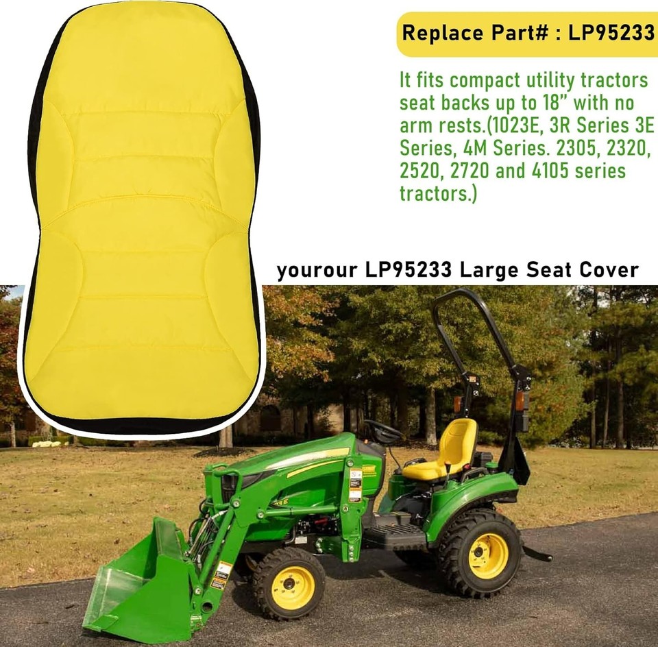 LP95233 Large 18" Compact Utility Tractor Seat Cover Compatible with ...