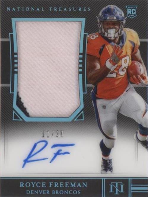 2018 Panini National Treasures - Rookie Patch Autograph Royce Freeman ...