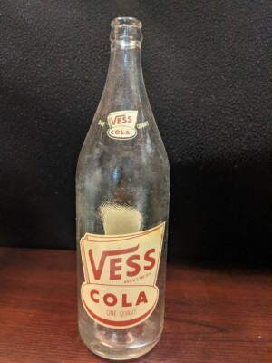 VINTAGE VESS COLA 1 Quart GLASS BOTTLE. | eBay