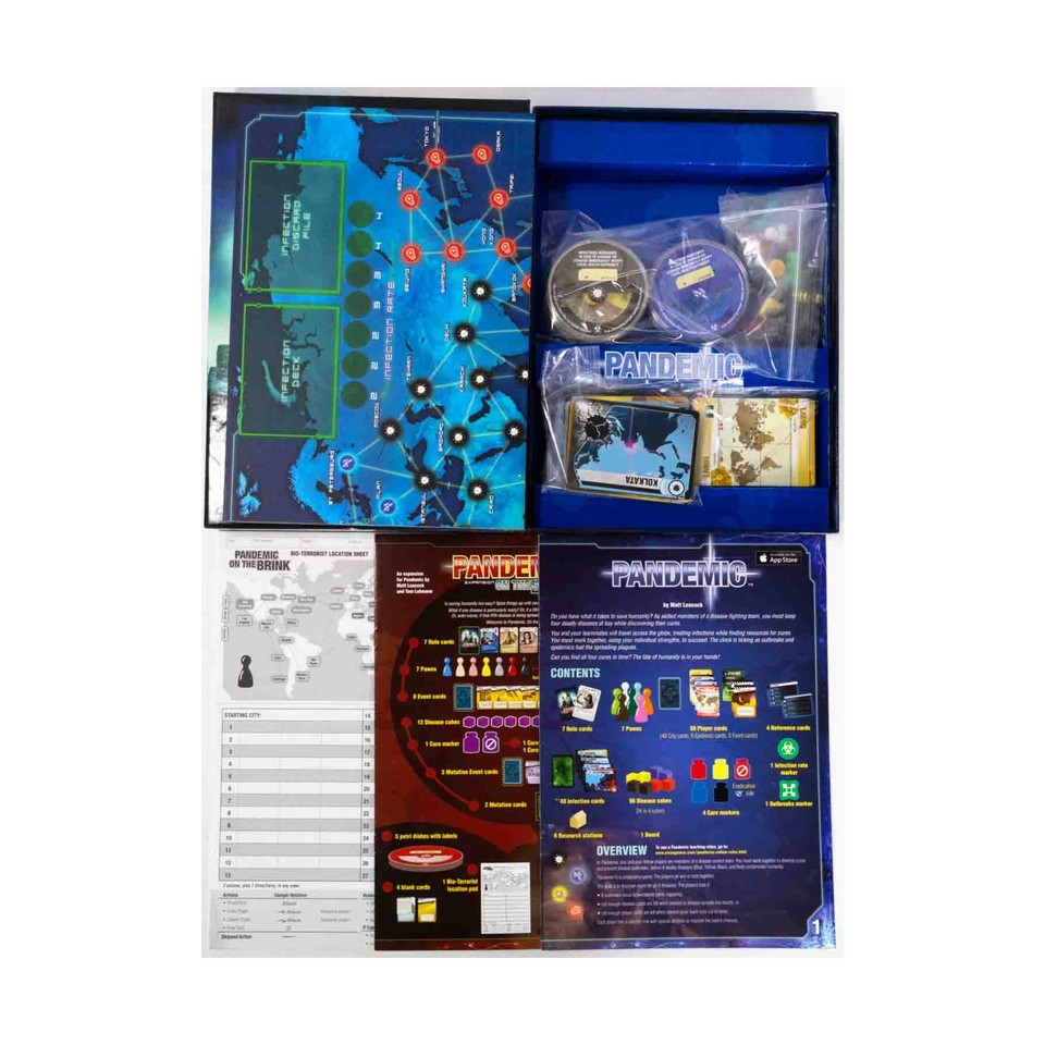 Z-Man Board Games Pandemic (2nd Ed) w/On the Brink Expansion (One Box ...