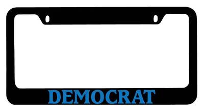 Black METAL License Plate Frame Democrat Auto Accessory 689 | eBay