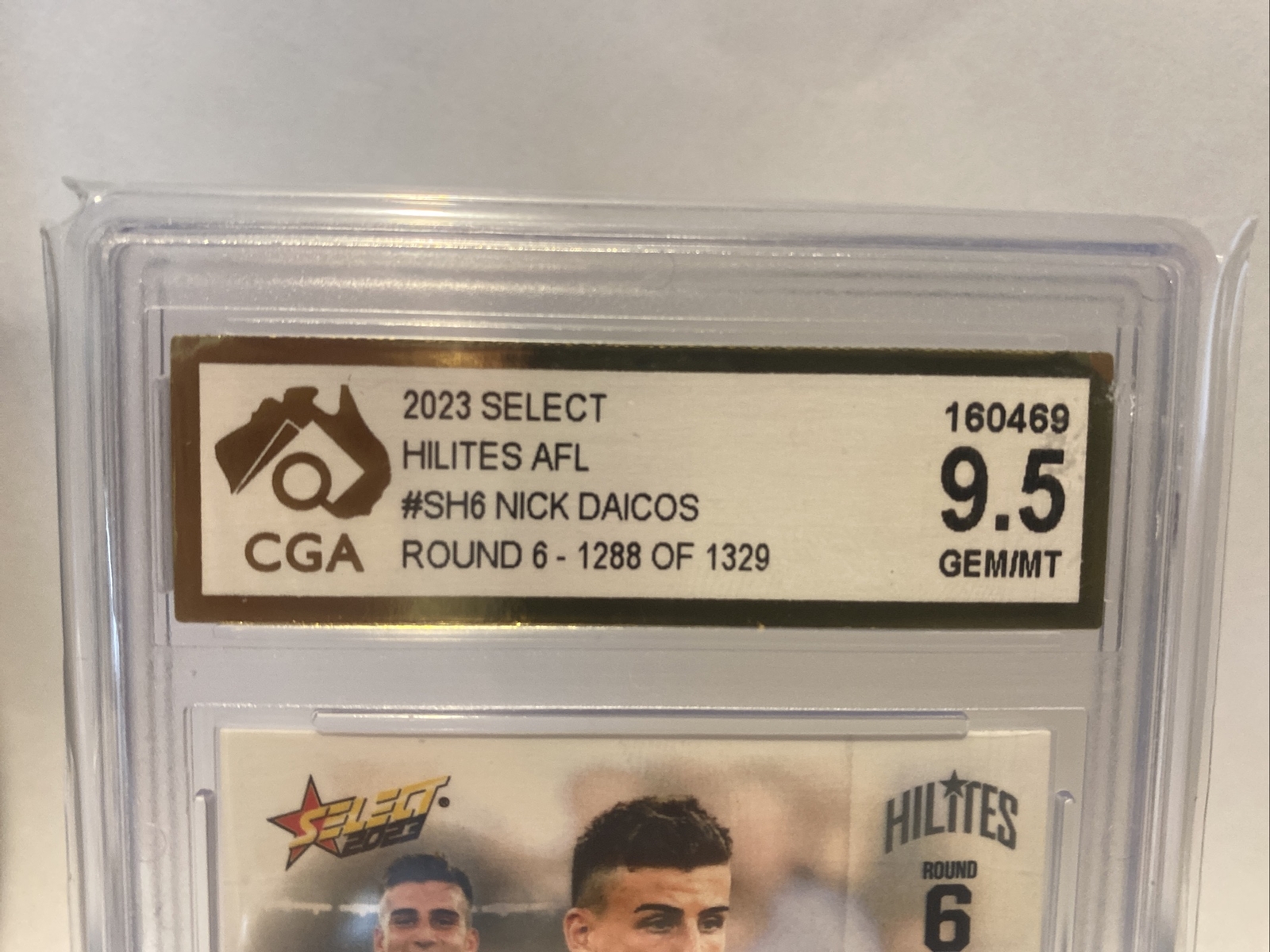 Nick Daicos CGA Graded 9.5 - 2023 AFL Hilites Card ANZAC Day - #1288 ...