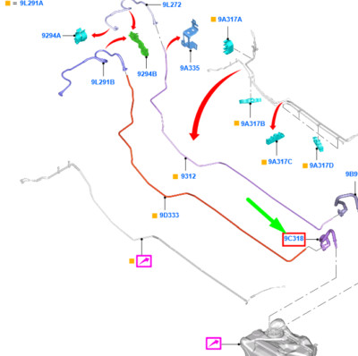 FORD GRAND C-MAX MK2 Fuel Line Tube AV61-9C318-AA 1686225 NEW GENUINE ...