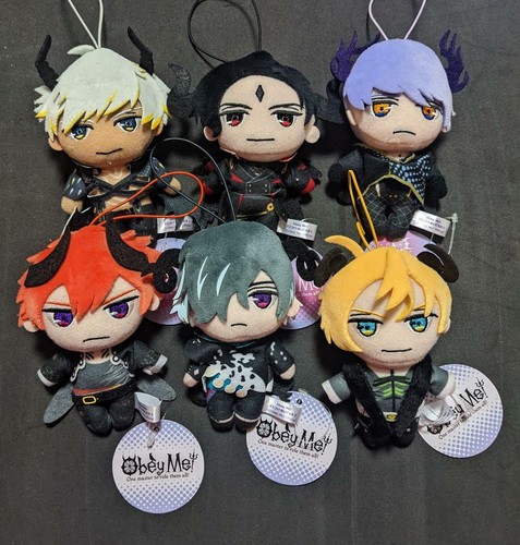Obey Me! NAMCO Limited edition Plush Doll 6set or Single key holder ...