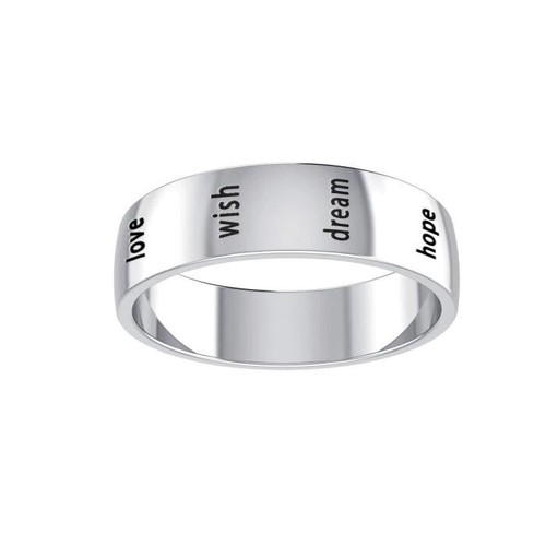 Uplifting Words 925 Sterling Silver Ring Fine Empowering Inspirational ...