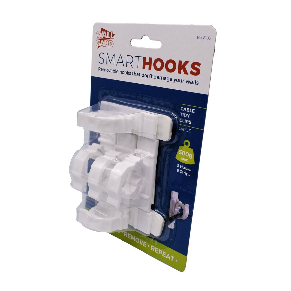 WallGard Smart Hooks 8103 - Removable Cable Tidy Hooks - Large - 500g ...