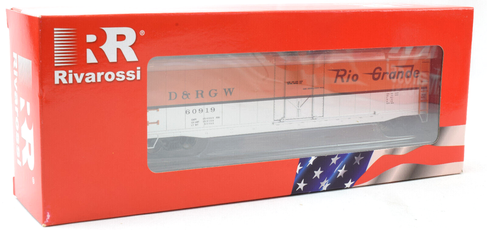 Rivarossi D & RGW Rio Grande Railroad Box Car Running #1 HO Train Car ...
