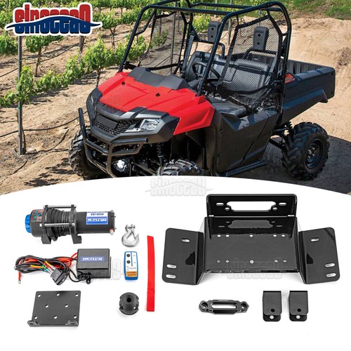 UTV 4500lb 12V Electric Winch Mount Kit For HONDA PIONEER 700/700-4 ...