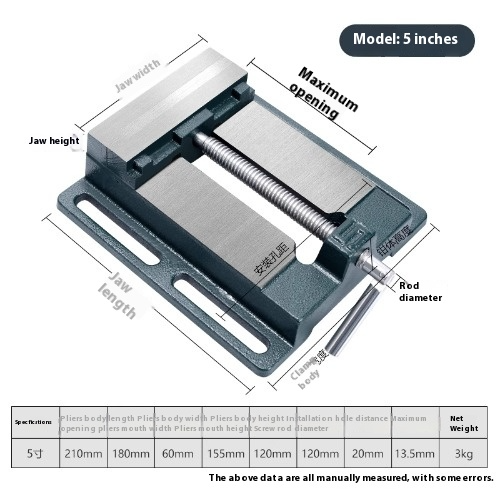 Bench Vise Bench Drill Precision Flat Vise Small Bench Vise Flat Fixed ...