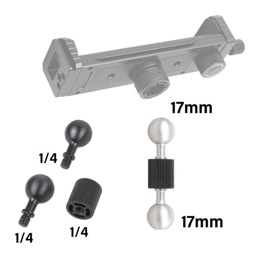 Universal 17mm Double Ball Motorcycle Mount Aluminum Phone Camera ...