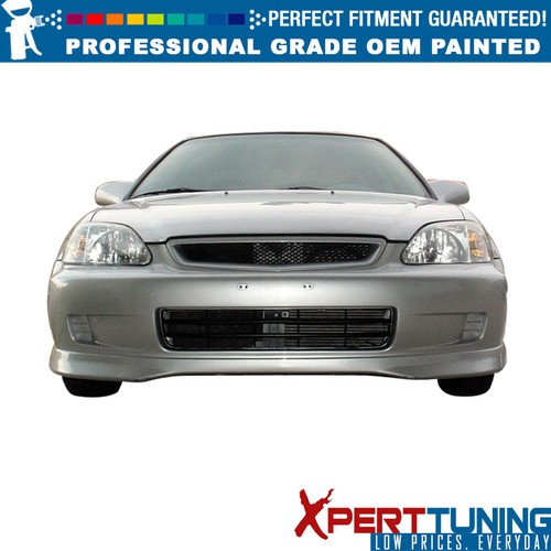 Fits 99-00 Honda Civic TR Style Front Bumper Lip PP #G95P Clover Green ...