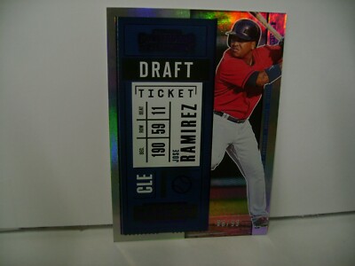 JOSE RAMIREZ 2020 PANINI CONTENDERS DRAFT TICKET PURPLE #96 SN 86/99 | eBay