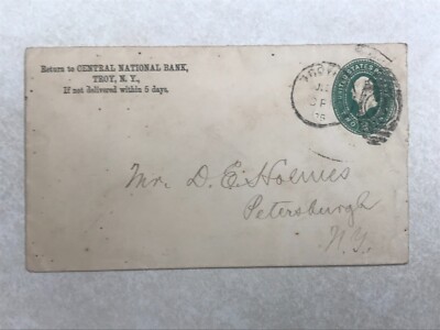 SBB127 Bank Envelope Letterhead Central National Bank Troy NY New York ...