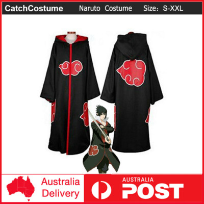 Naruto Akatsuki Uchiha Sasuke Cosplay Costume Robe Uniform Cosplay ...