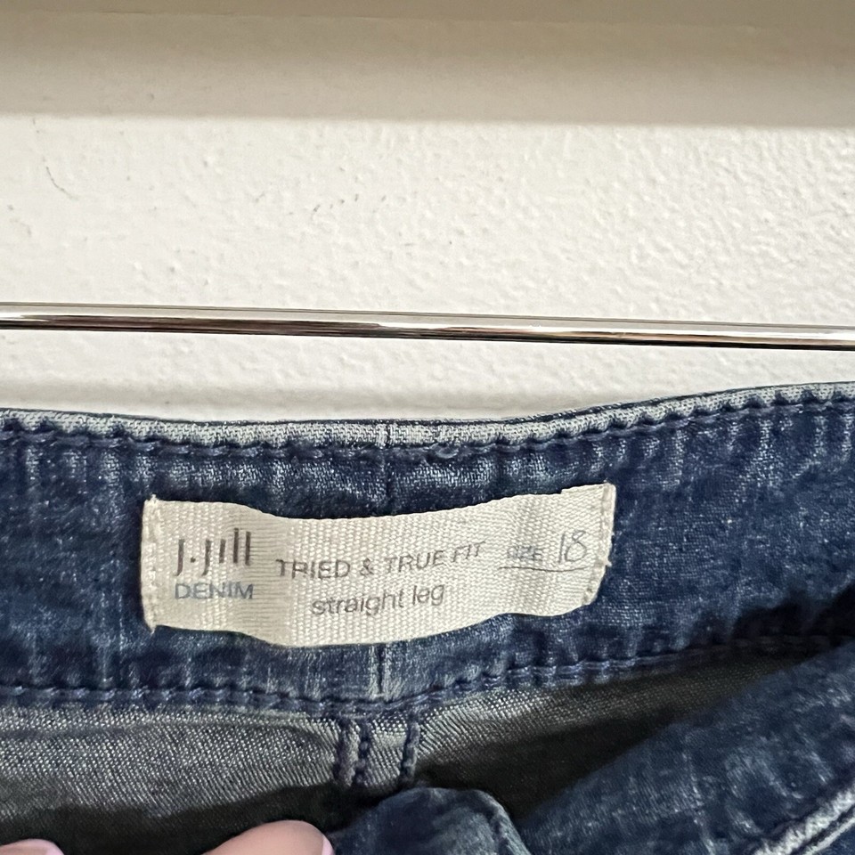 J. Jill Denim Tried & True Fit Jeans Size 18 Blue Straight Leg Medium ...