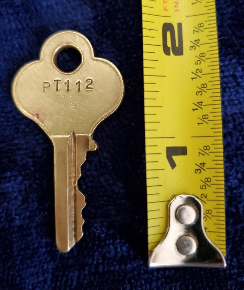 Vintage Eagle Lock Co, Terryville Conn. U.S.A., Number PT112 Brass Key ...