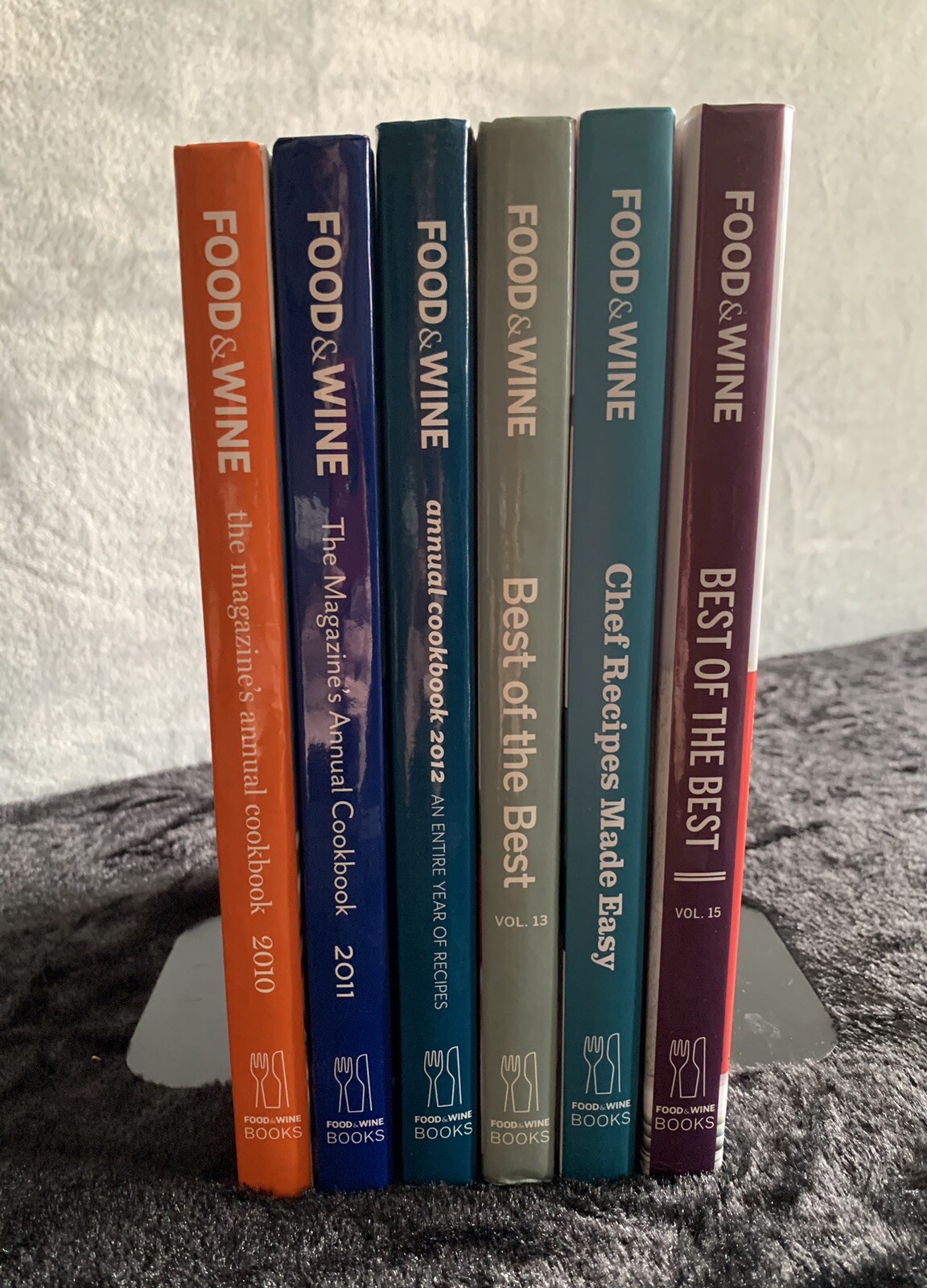 Lot of 6 FOOD & WINE Hardcover Cookbooks 2010-12 Annual, BOTB, Chef's ...