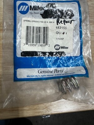 MILLER 182155 SPRING, CPRSN 0.756 OD X .098W | eBay