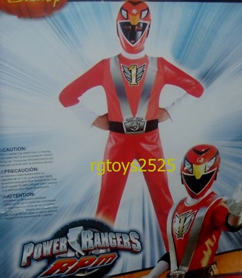 Power Rangers RPM Red Ranger Costume Size 7-8 New Medium M Med Standard ...