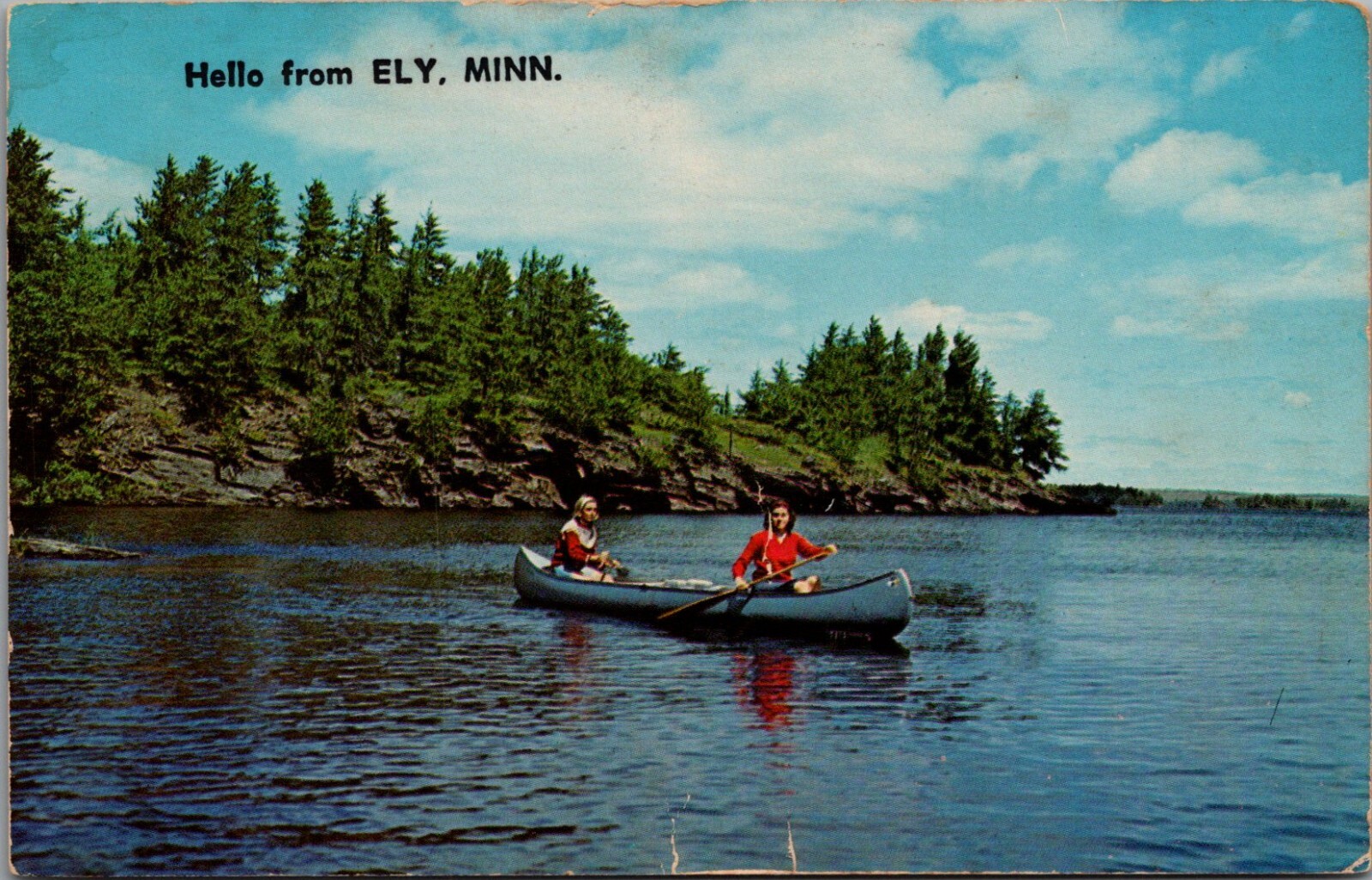 Vintage Hello From Ely Minnesota Canoe Lake Postcard I113 | eBay