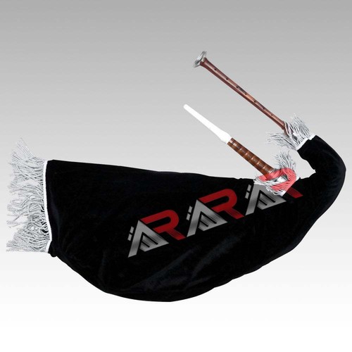 Scottish Goose Bagpipe Practice Natural color Silver Mounts Black ...