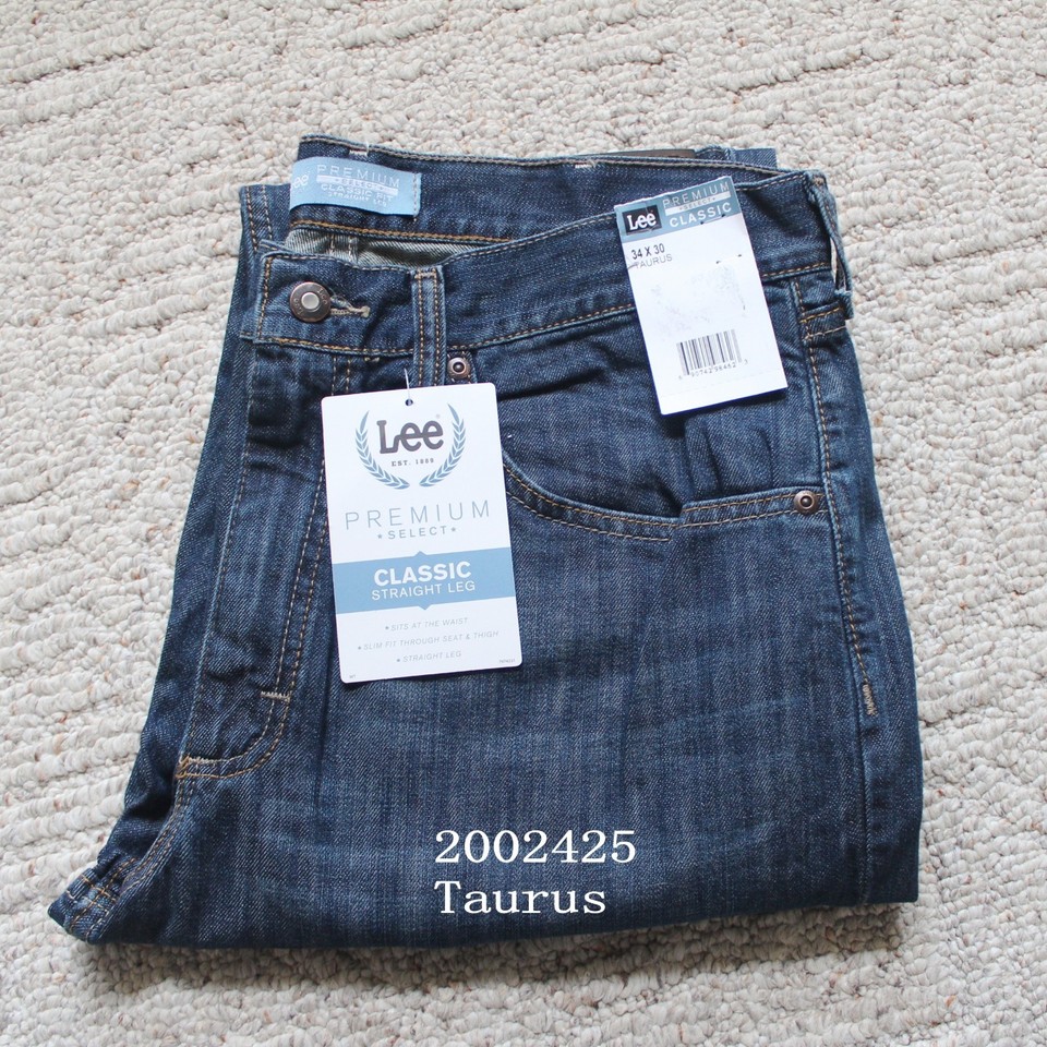 NEW Lee Men's Premium Select Denim Classic Straight Leg Jeans 20014 ...