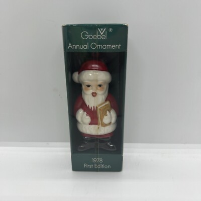 1978 Vintage Santa Goébel Annual Christmas Ornament First Addition | eBay