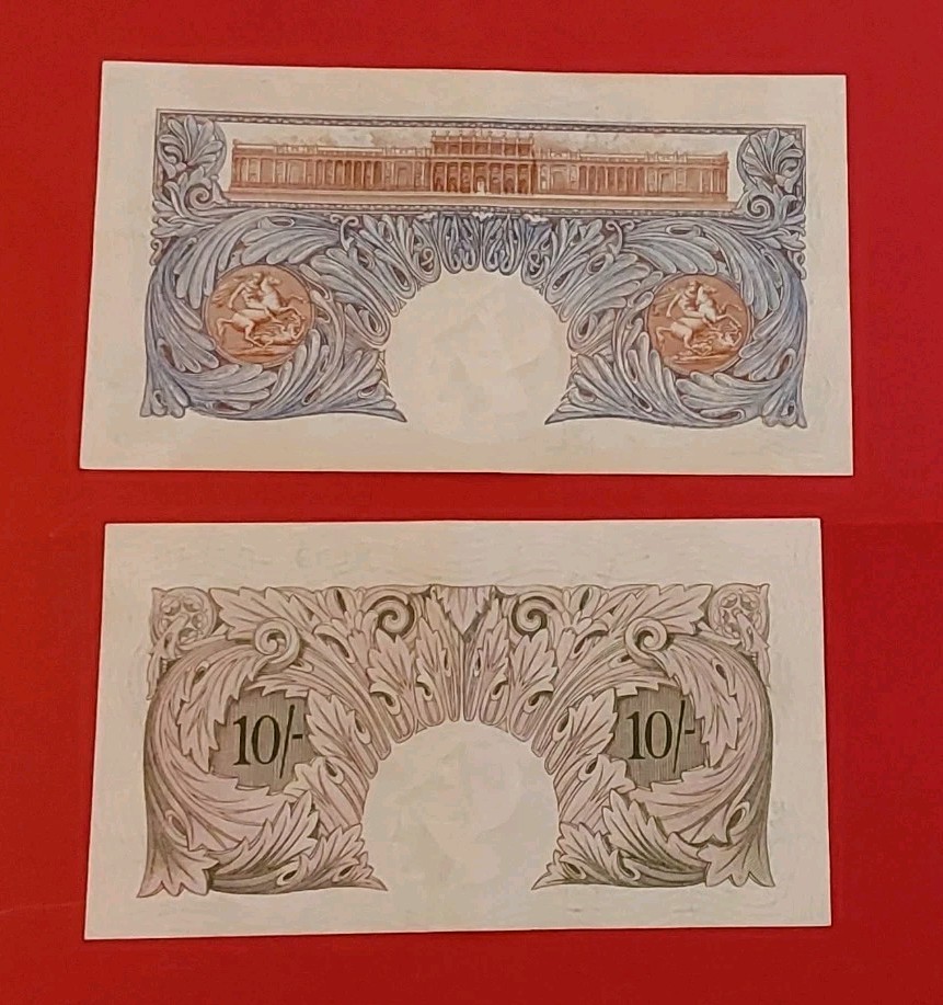Set Peppiatt £1+10/- Notes , mauve 10/- E38D Gvf+ ,, Blue £1 L37E ...