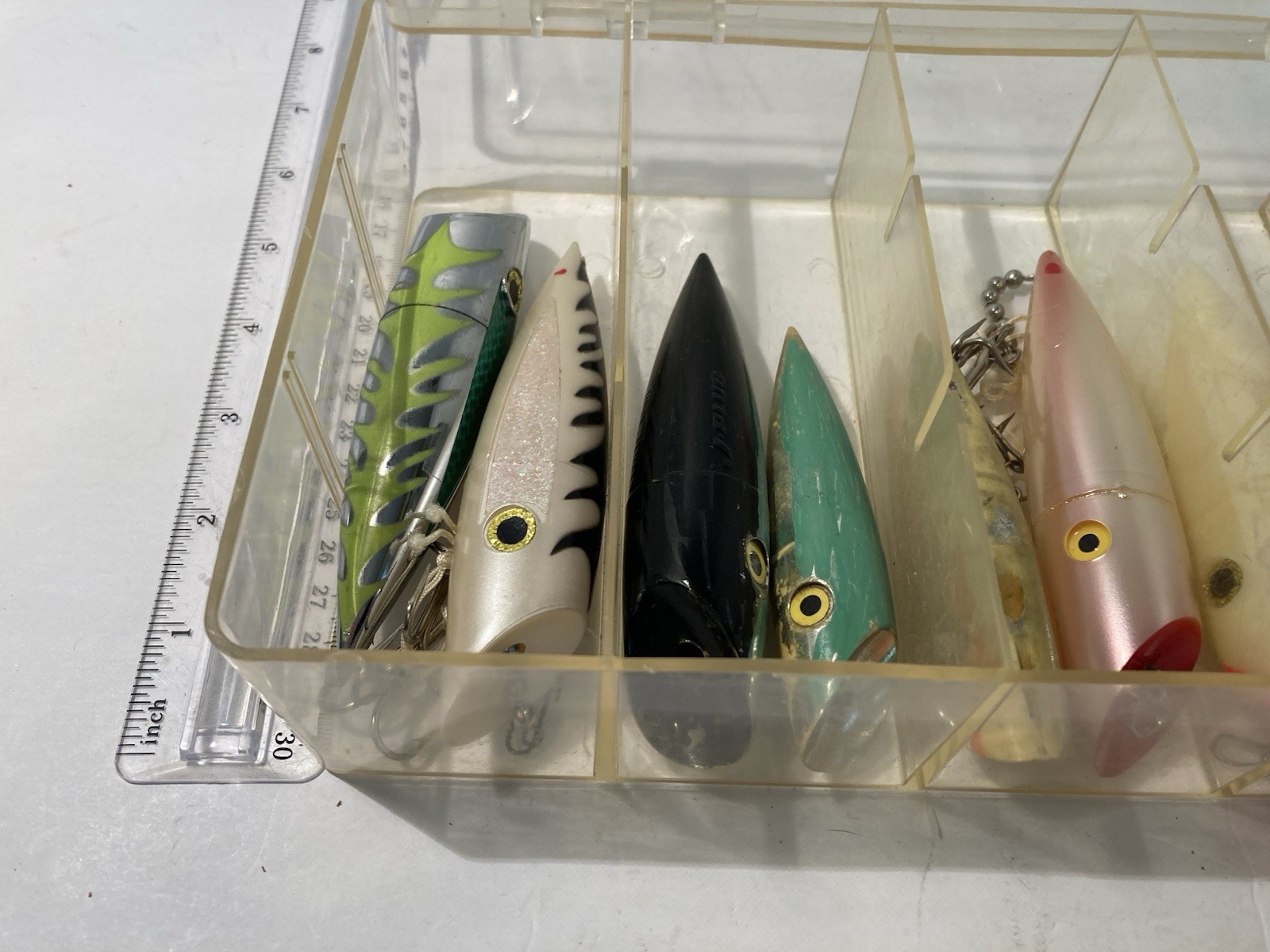 Lot Of 9 Vintage J Plug Fishing Lures. Luhr Jensen. Unknown. 5 Chains w ...