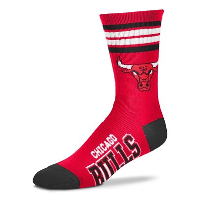 CHICAGO BULLS LOGO YOUTH SIZE CREW SOCKS AUTHENTIC NBA BASKETBALL TEAM ...