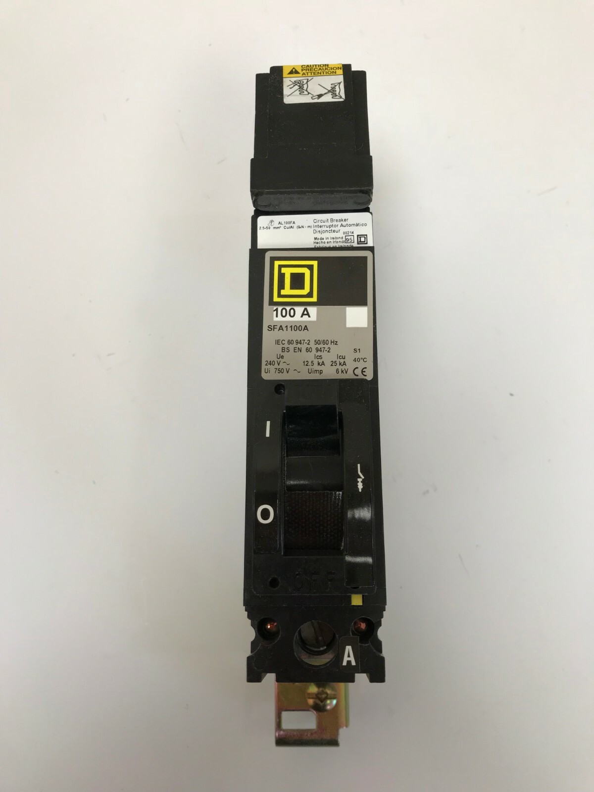 100 Amp MCCB Circuit Breaker Single Pole I-line 240 Volt 100a Square D ...