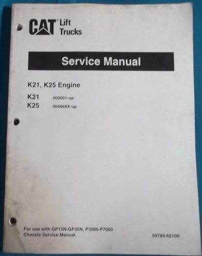 CAT CATERPILLAR K21 K25 ENGINE SERVICE SHOP REPAIR MANUAL FOR P3000 ...