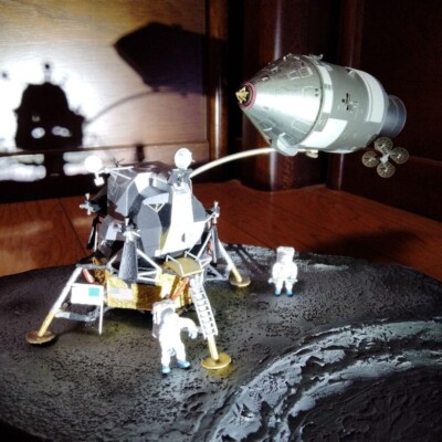 NASA Apollo 11 CSM & Lunar Module with Moon Base Model Kit 1/72 Space Collection | eBay