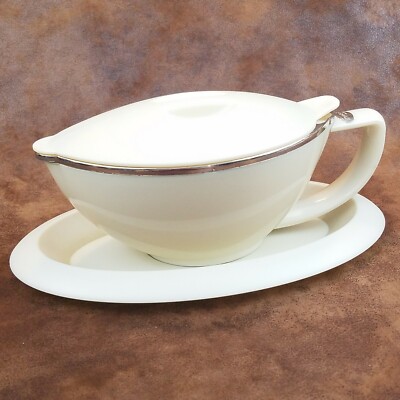 Trudeau Gravy Sauce Boat & Plate Container Morelli Designers Vintage | eBay