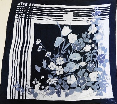 Scarf 100% Pure Silk Vintage Women Jean Peace (079) 76cm x 76cm | eBay