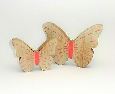 Decorative Butterfly Wood Pink For Display Decorative Figure Spring ...