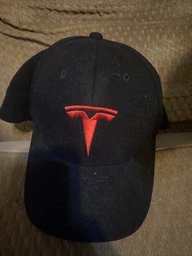 Tesla Hat Cap Baseball Cap Black Red Logo Streetwear Spellout Auto Cars ...